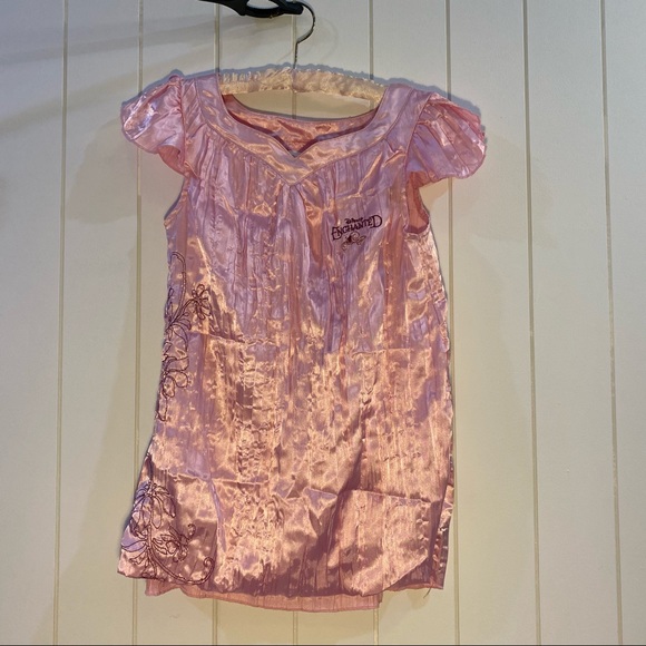 Disney | Intimates & Sleepwear | Pink Silklike Enchanted Nightgown ...
